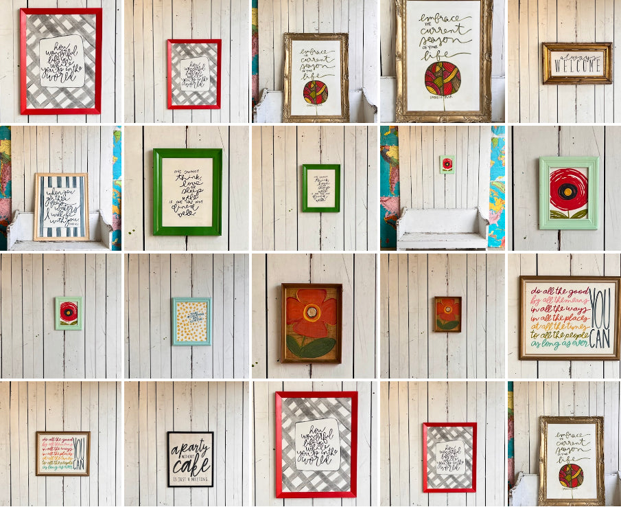 Reclaimed frames – Little Red Porch Signs