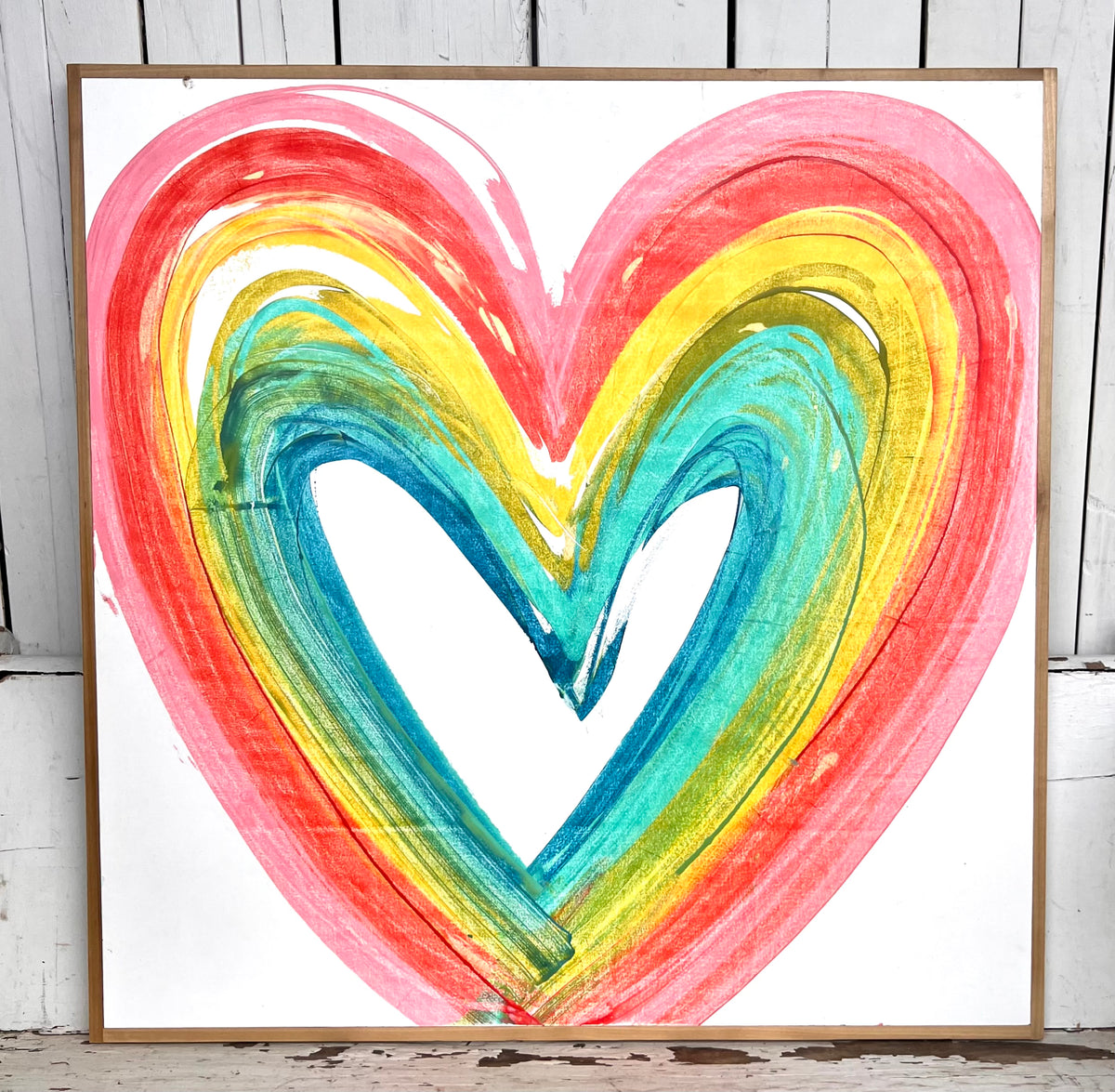 Hand painted hearts – Little Red Porch Signs