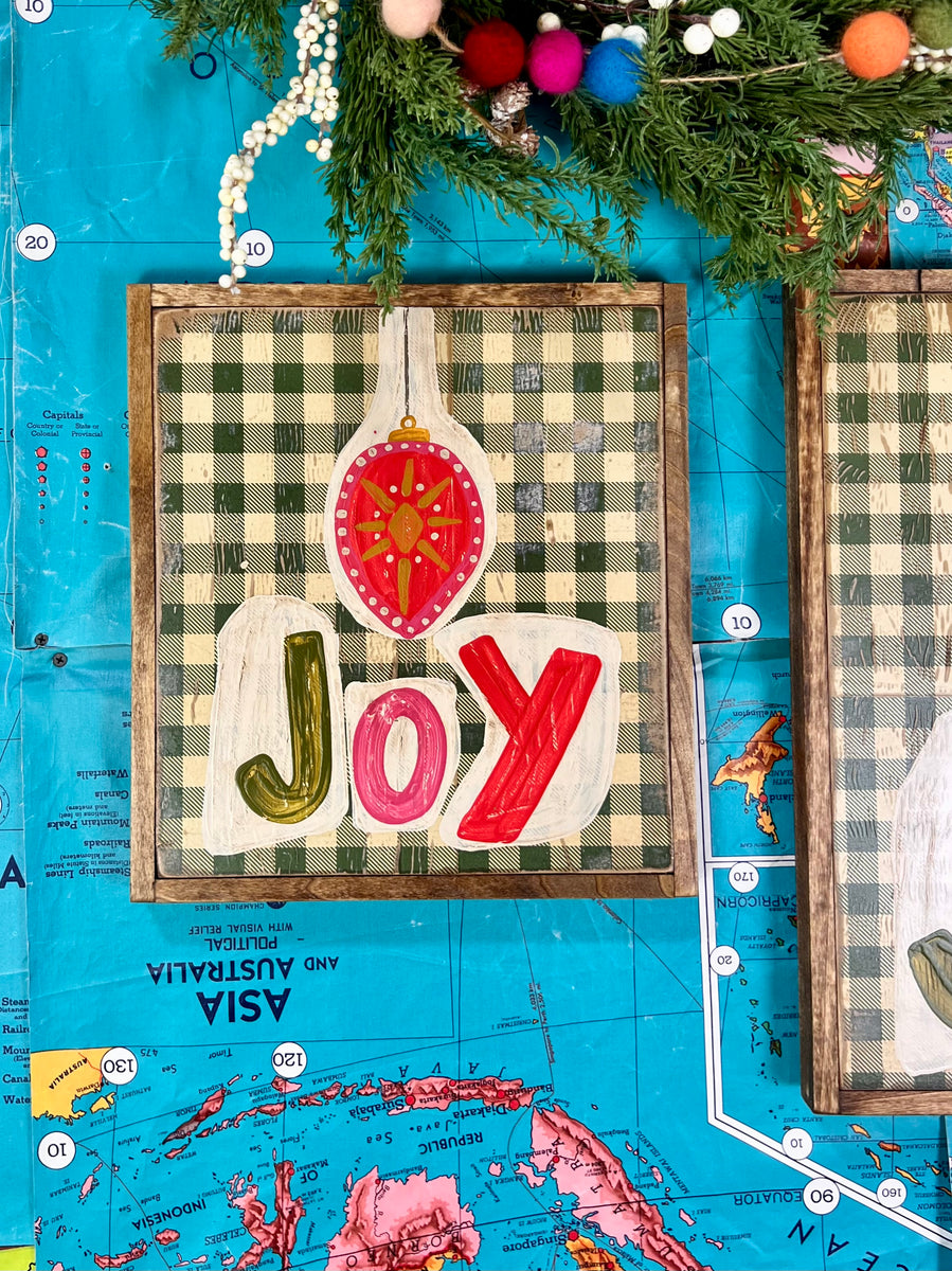 NEW “JOY” Hand-Painted Sign – Little Red Porch Signs