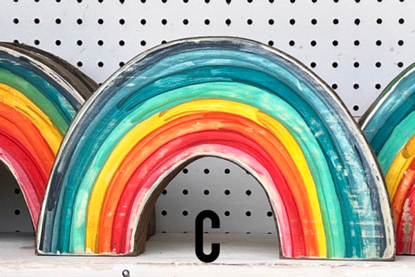 -RESTOCKED- 8.5”x14” Stand alone - wood rainbow cutout blocks – Little ...